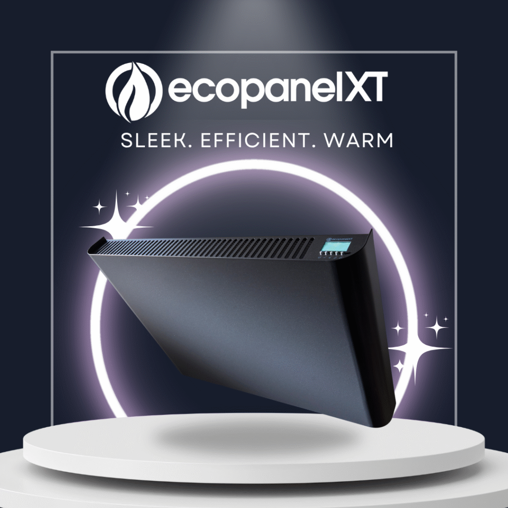 Anthracite Ecopanel XT Electric Radiators with feet